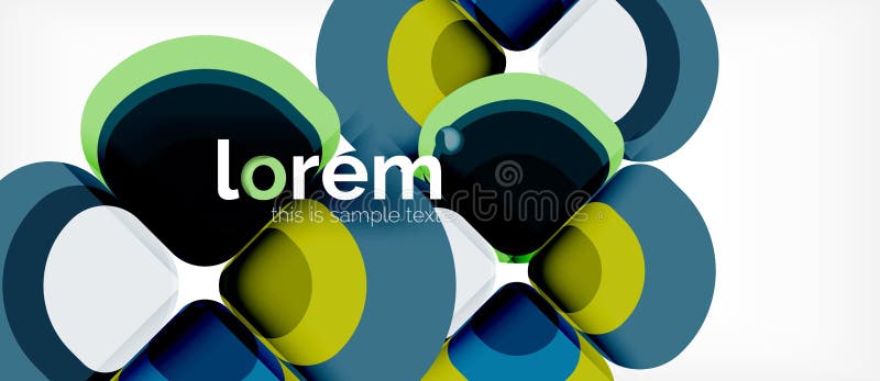 Round Triangles Geometric Shapes Composition Stock Vector ...