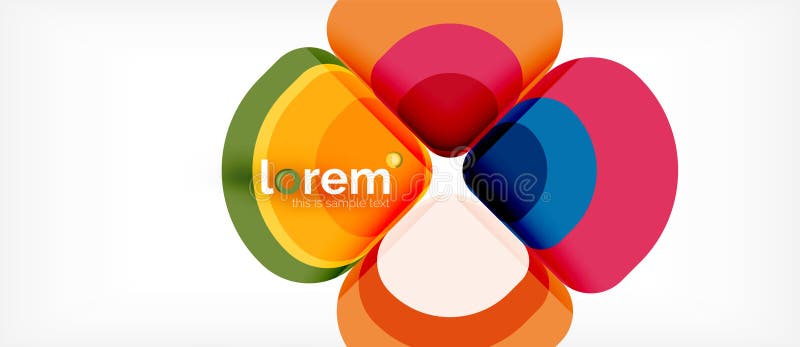 Round Triangles Geometric Shapes Composition Stock Vector ...