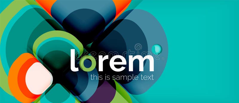 Round Triangles Geometric Shapes Composition Stock Vector ...