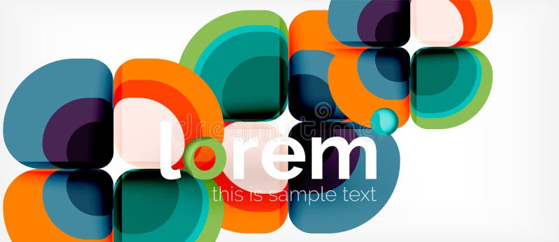 Round Triangles Geometric Shapes Composition Stock Vector ...