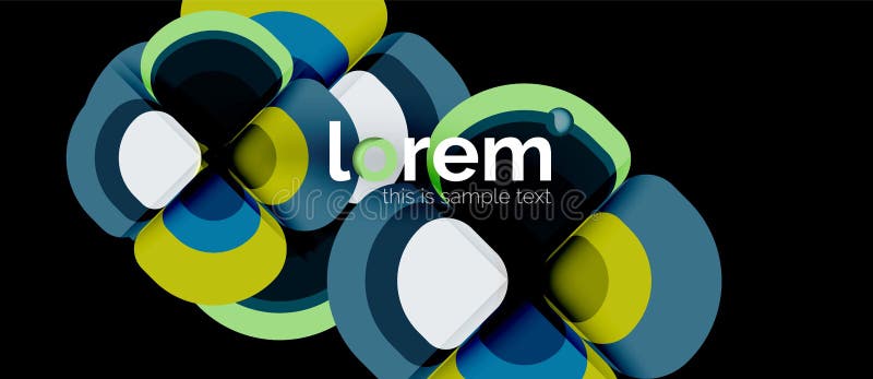 Round Triangles Geometric Shapes Composition Stock Vector ...