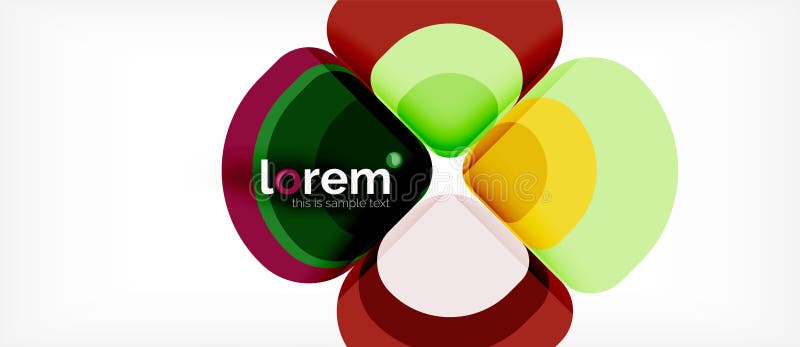 Round Triangles Geometric Shapes Composition Stock Vector ...