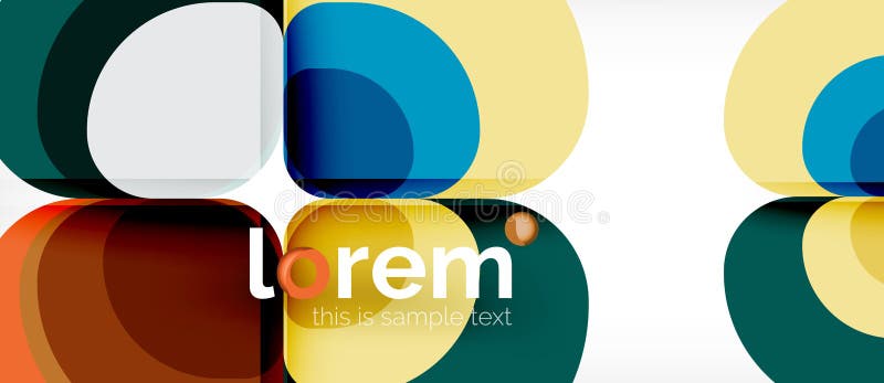 Round Triangles Geometric Shapes Composition Stock Vector ...