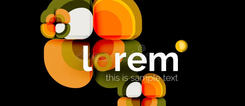 Round Triangles Geometric Shapes Composition Stock Vector ...