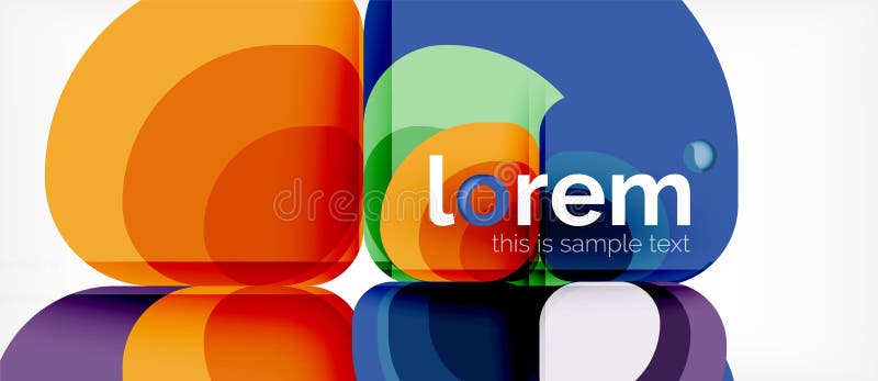 Round Triangles Geometric Shapes Composition Stock Vector ...