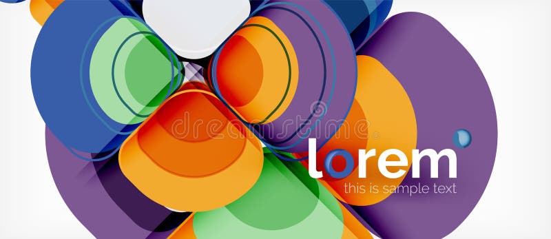Round Triangles Geometric Shapes Composition Stock Vector ...