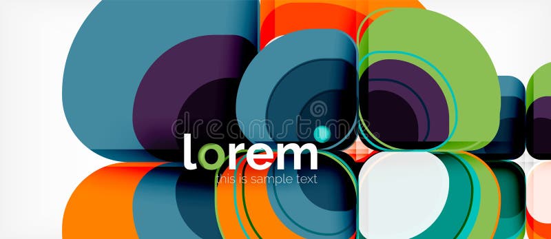 Round Triangles Geometric Shapes Composition Stock Vector ...