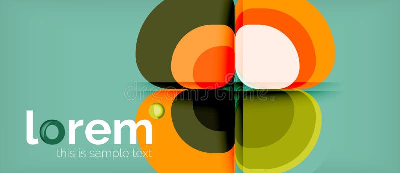 Round Triangles Geometric Shapes Composition Stock Vector ...