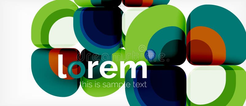 Round Triangles Geometric Shapes Composition Stock Vector ...