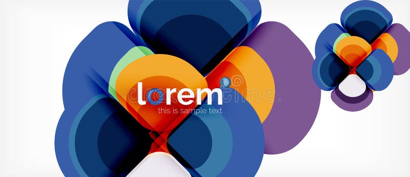 Round Triangles Geometric Shapes Composition Stock Vector ...