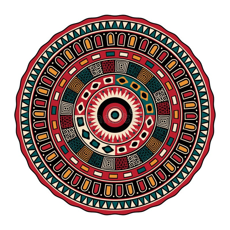 Round Tribal Design Element 2 Stock Vector - Illustration of decorative ...
