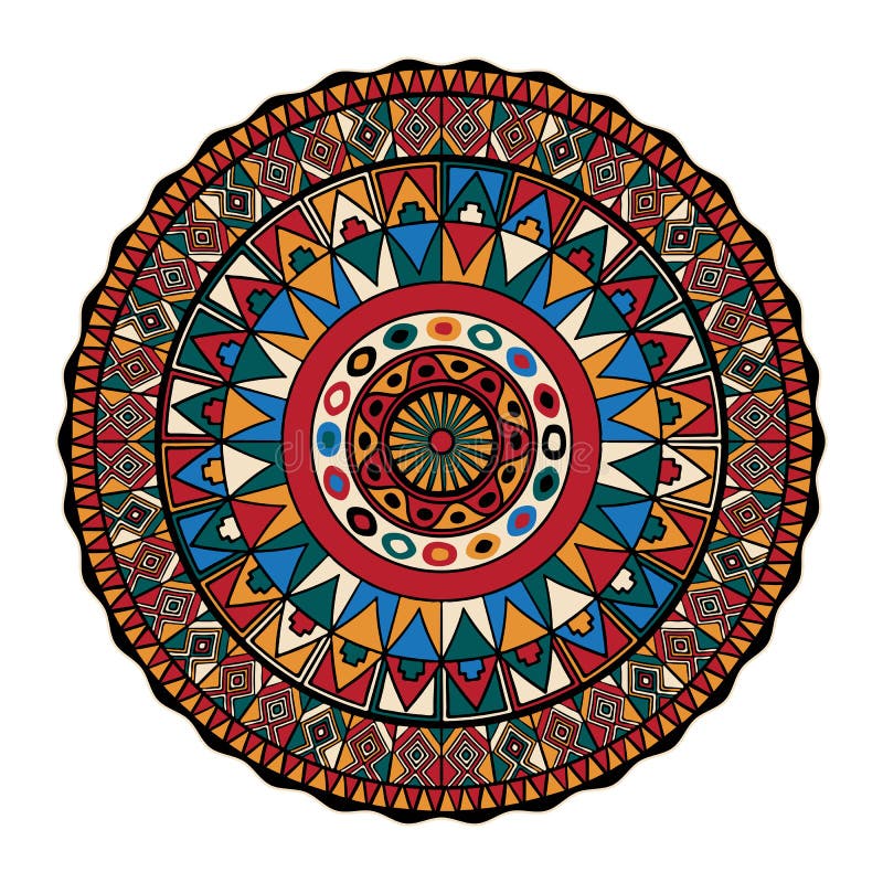 Round Tribal Design Element 4 Stock Vector - Illustration of swirl ...