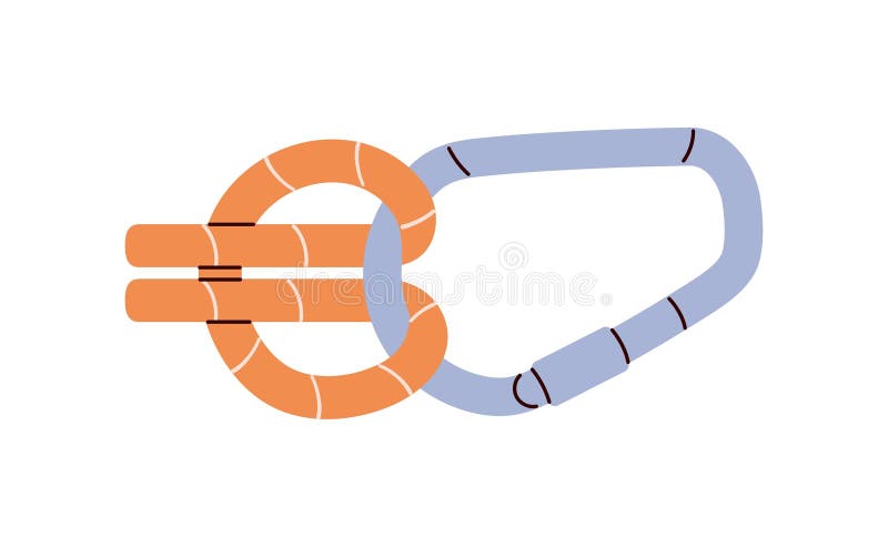 Round Turn and Two Half Hitch Knot with Carabiner Closeup Tutorial ...