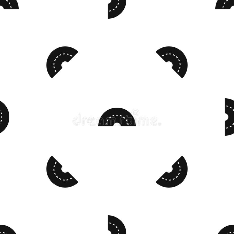 Round Turning Road Pattern Seamless Black Stock Vector - Illustration ...