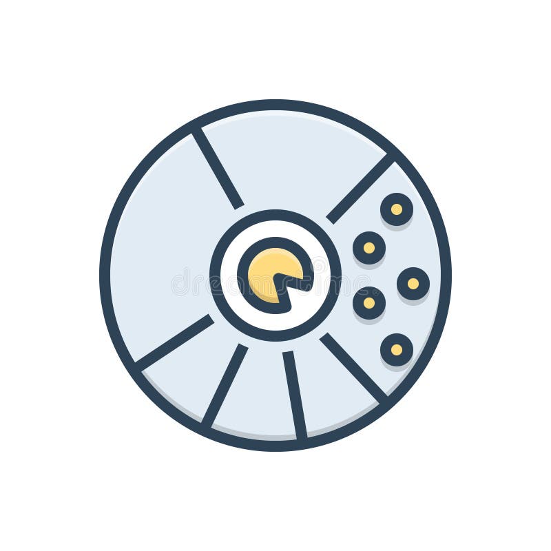 Color Illustration Icon for Round Value Chart, App and Graph Stock ...