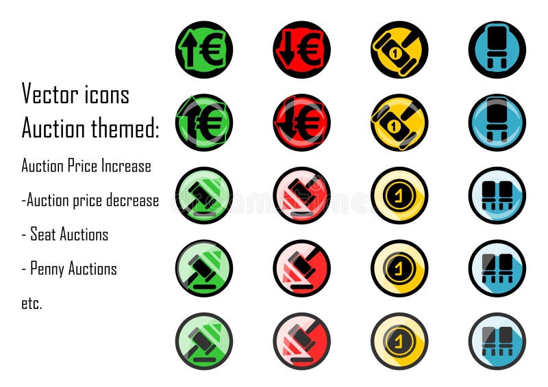 Round Auction Isometric Emblem Stock Vector - Illustration of hold ...