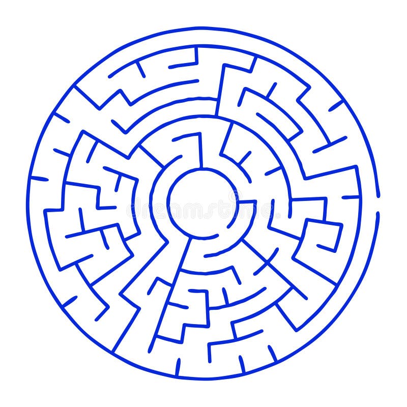 Round Vector Maze stock vector. Illustration of rotund - 278453546
