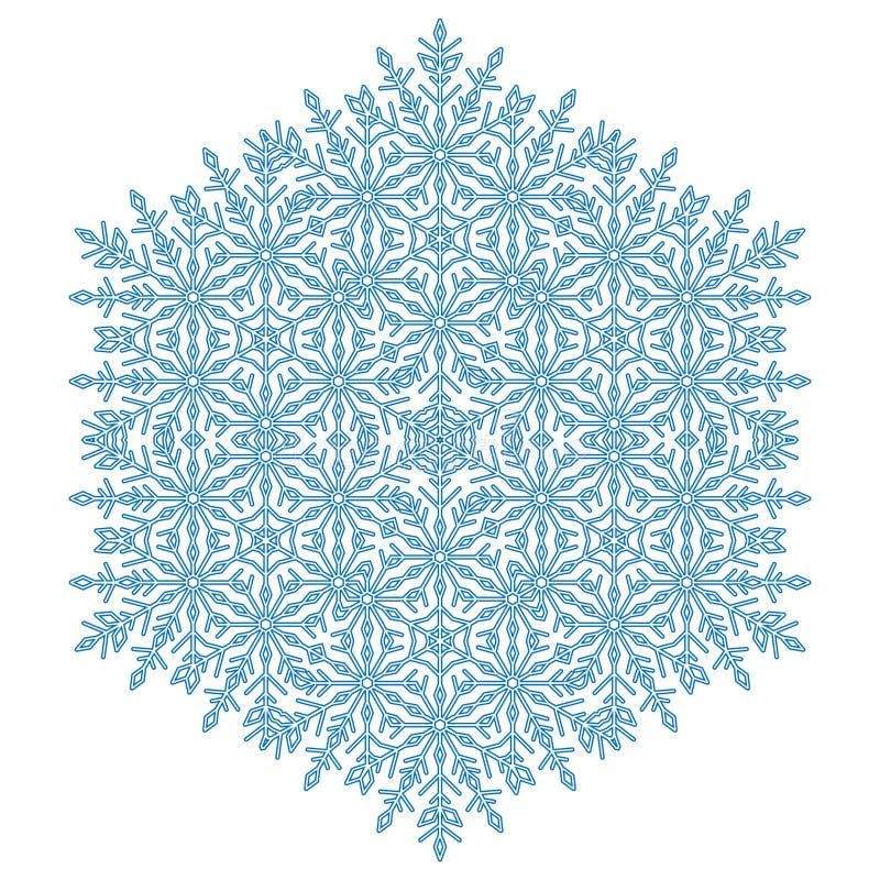 Pretty Vector Round Snowflake Stock Vector - Illustration of decoration ...