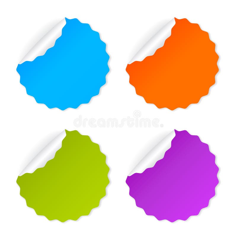 Round Vector Sticker with Wood Texture Stock Vector - Illustration of ...