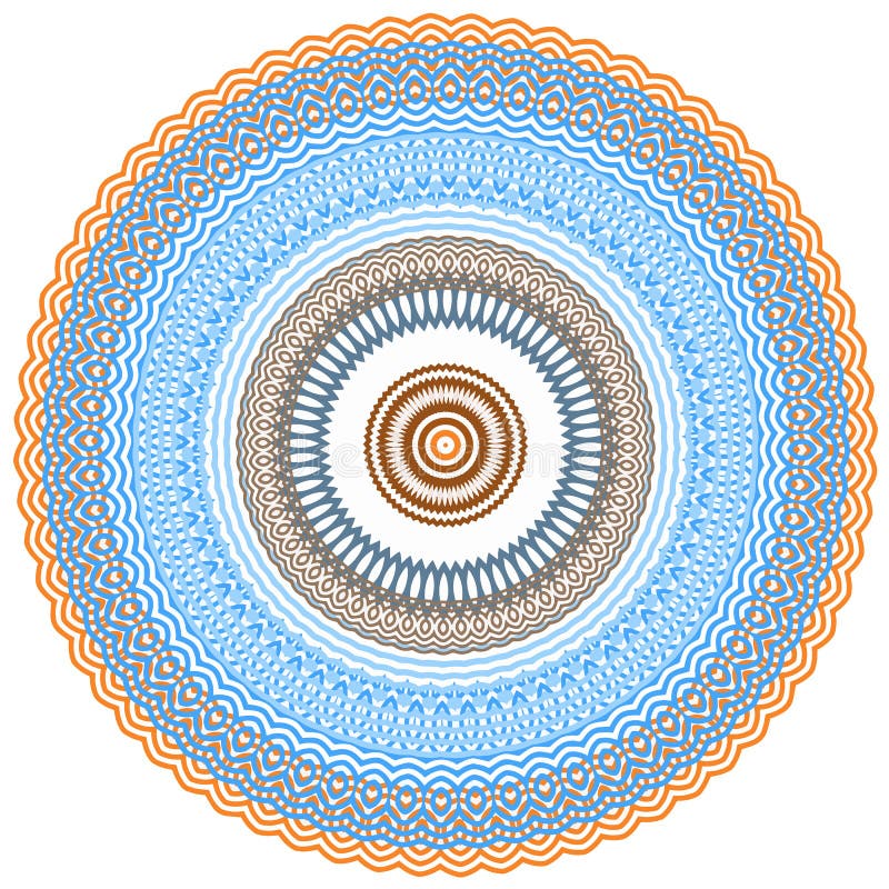 Round Vektor Ornamental Frame Background Stock Vector - Illustration of ...