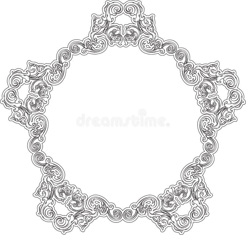 Round Victorian Retro Nice Art Page Stock Vector - Illustration of ...