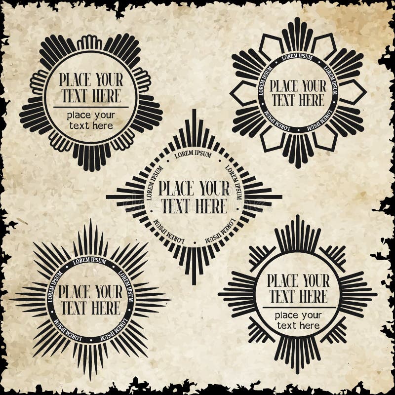 Round Vintage Emblem, with Space for Text. Stock Vector - Illustration ...