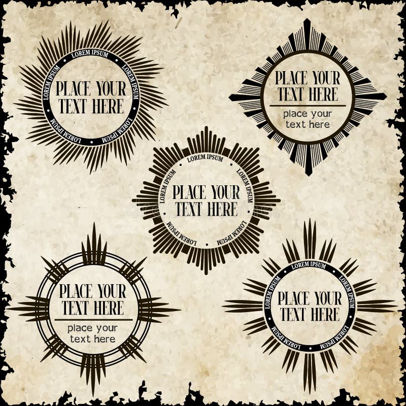 Round Vintage Emblem, with Space for Text. Stock Vector - Illustration ...