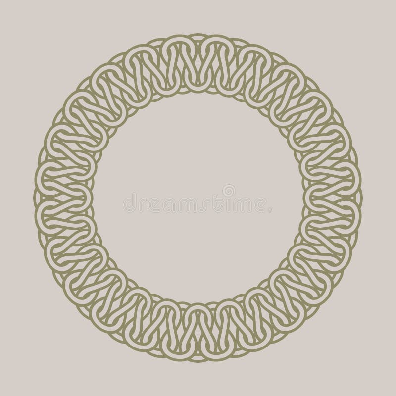 Round Vintage Frame for Logos. Original Weaving Macrame Stock ...