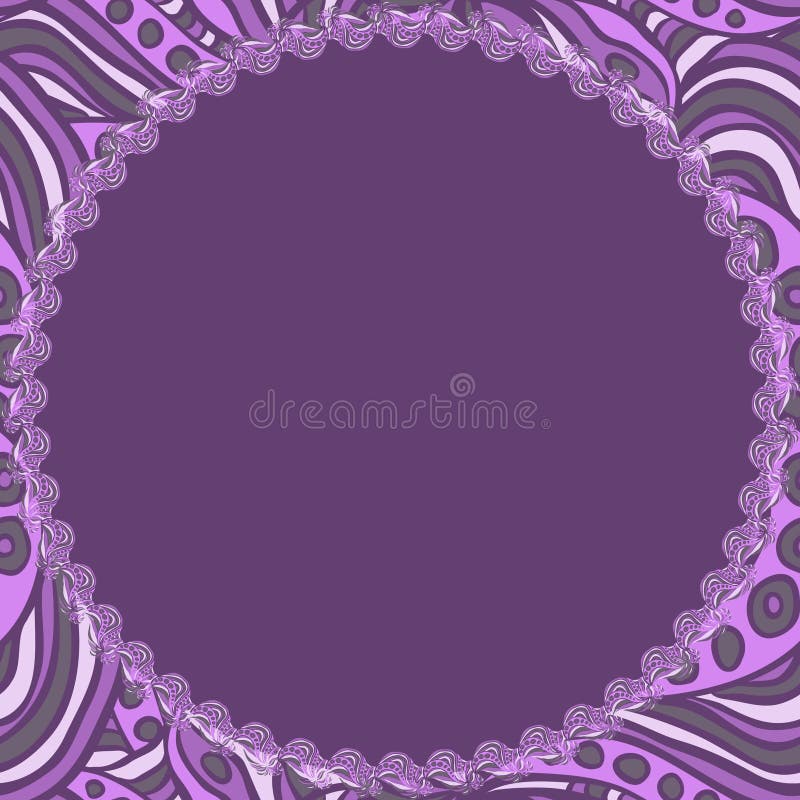 Round violet frame stock vector. Illustration of composition - 31645147