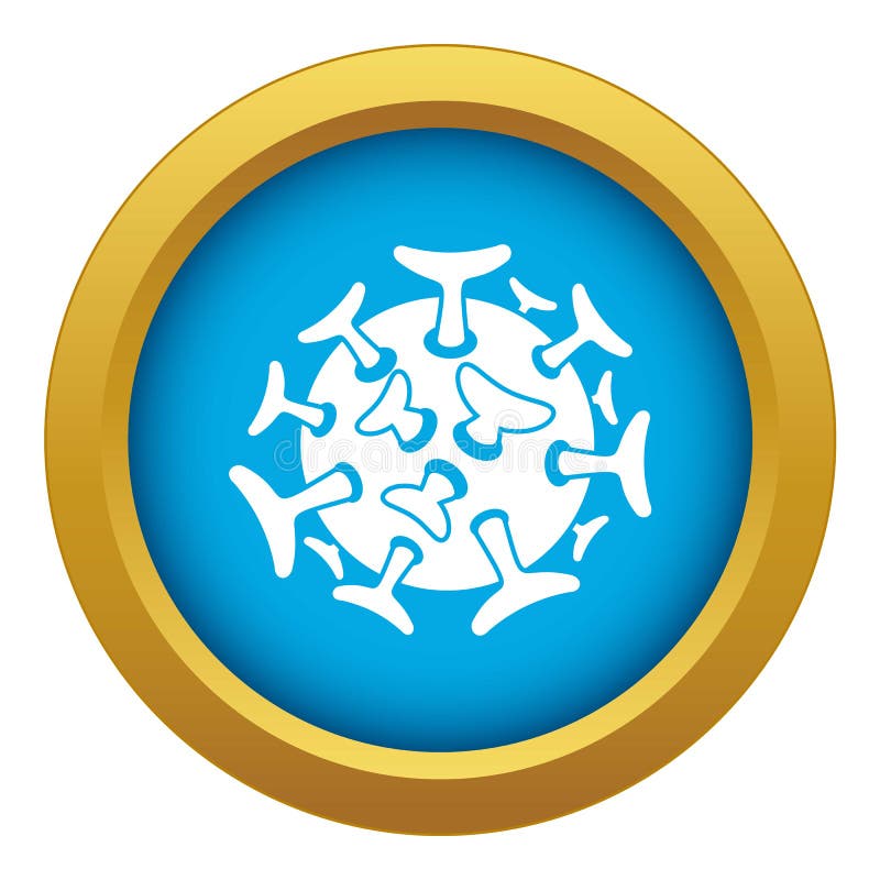 Round Viral Bacteria Icon Blue Vector Isolated Stock Vector ...
