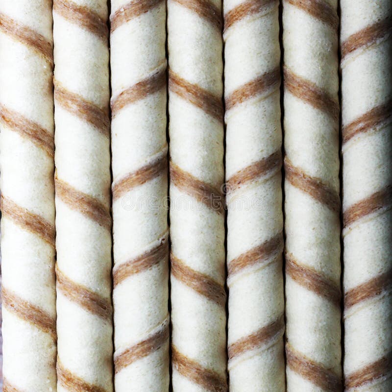 Round Wafers Sticks with Chocolate Stuffing Stock Image - Image of ...