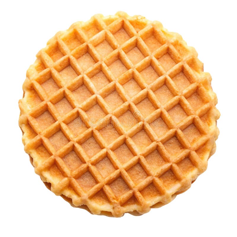 Round Waffle Isolated on White Background Stock Illustration ...