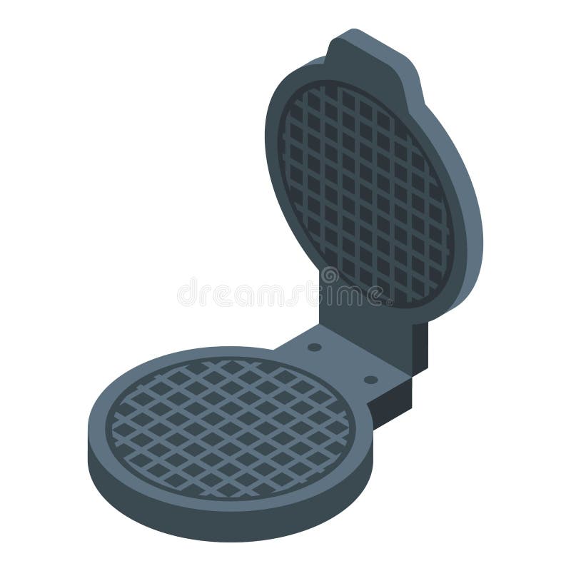 Round Waffle Maker Icon Isometric Vector. Iron Machine Stock Illustration - Illustration of home ...