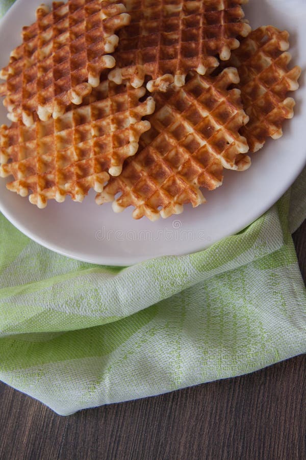 Round waffles stock photo. Image of chocolate, delicious - 70365952