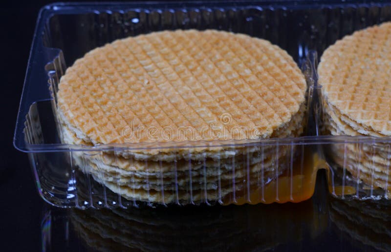Waffles in Plastic Packaging at Koh Kret Nonthaburi, Thailand. Stock ...