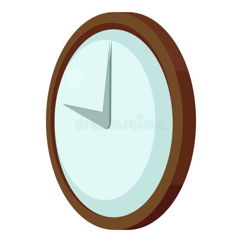 Round Wall Clock Icon, Cartoon Style Stock Vector - Illustration of ...