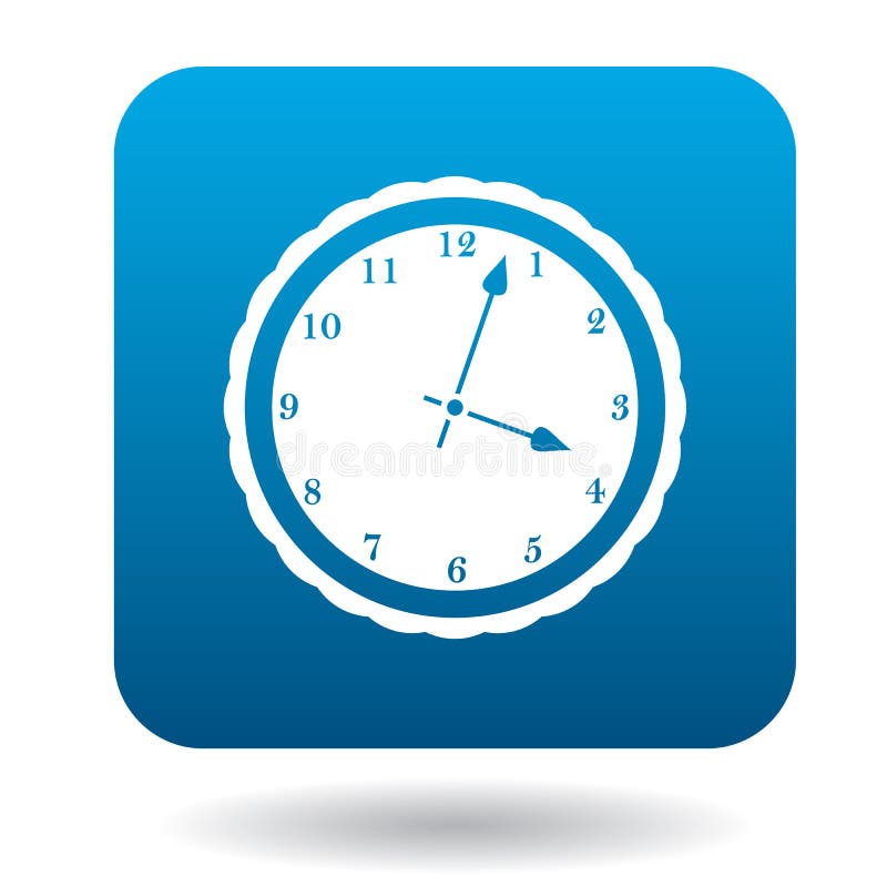 Round Wall Clock Icon, Simple Style Stock Vector - Illustration of ...