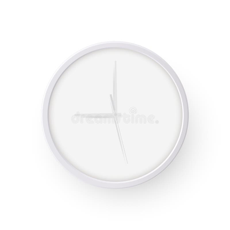 Round Wall Clock Mockup - Front View Stock Illustration - Illustration ...