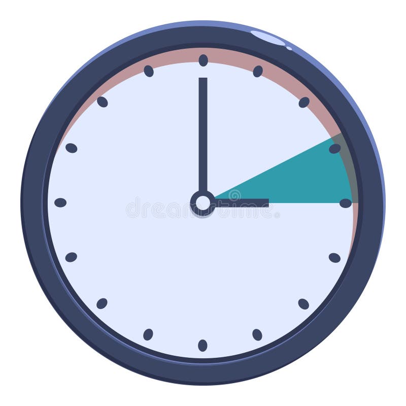 Round Wall Clock Showing almost Half Past Twelve Time Stock ...
