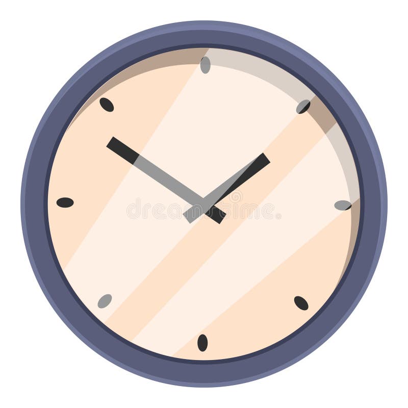 Round Wall Clock Telling Time with Hour and Minute Hands Stock Image ...