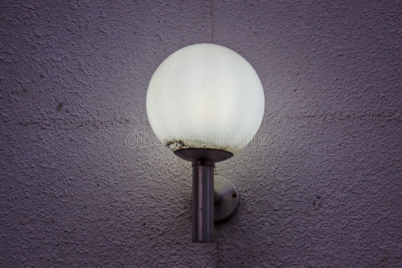 Round warm light lamp stock photo. Image of architecture - 74406178