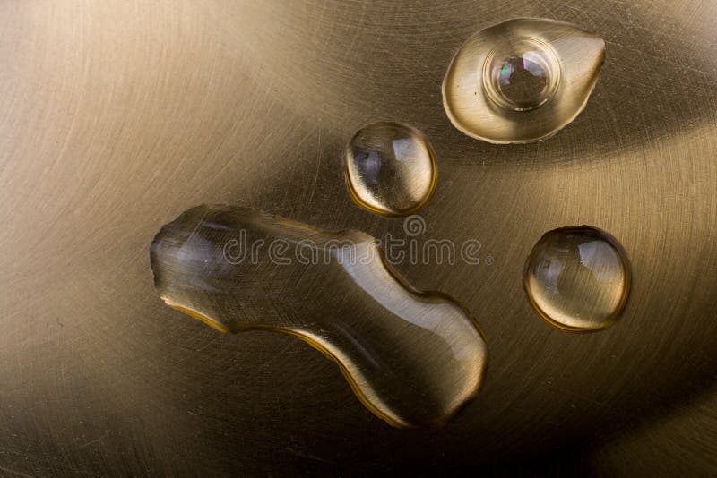 Round Water Drops in Close-up on Background Stock Image - Image of ...