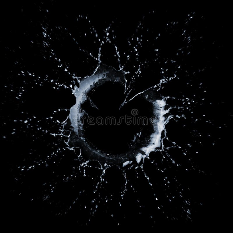 Round Water Splash Isolated Stock Photo - Image of flow, blue: 16380778