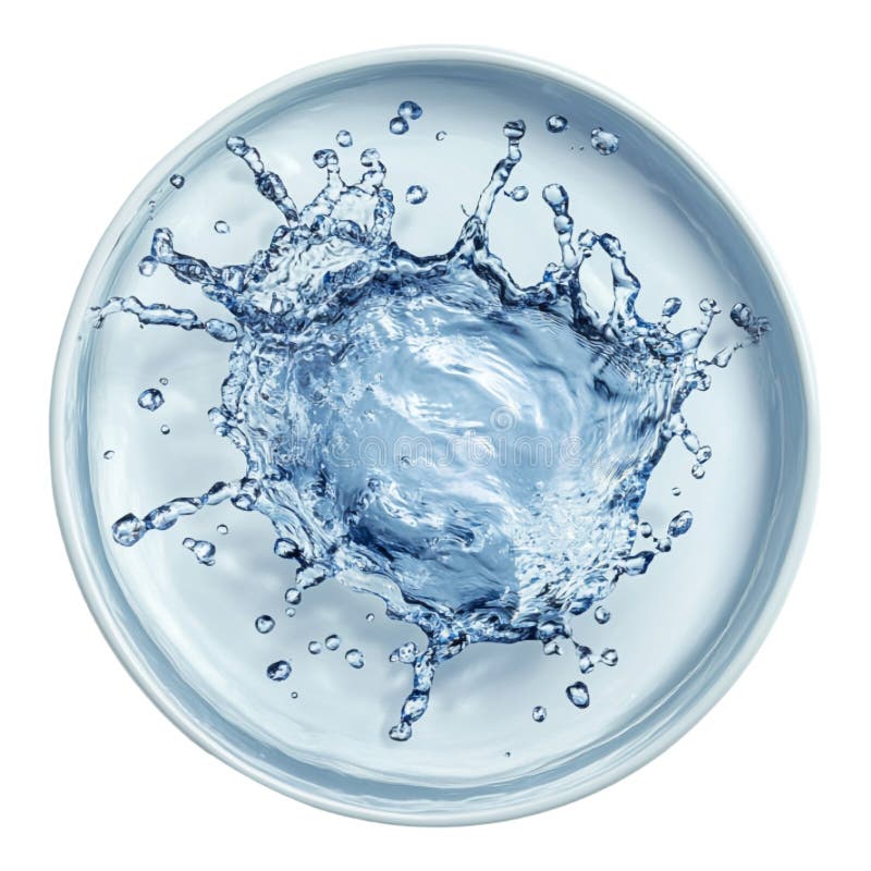 A Round Water Splash is Displayed Against a Transparent Background ...