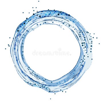Round water splash stock vector. Illustration of transparent - 97397433