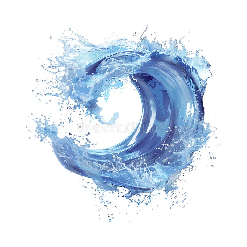 Round Water Wheel Icon, Turbine Logo Isolated on White Background Stock ...