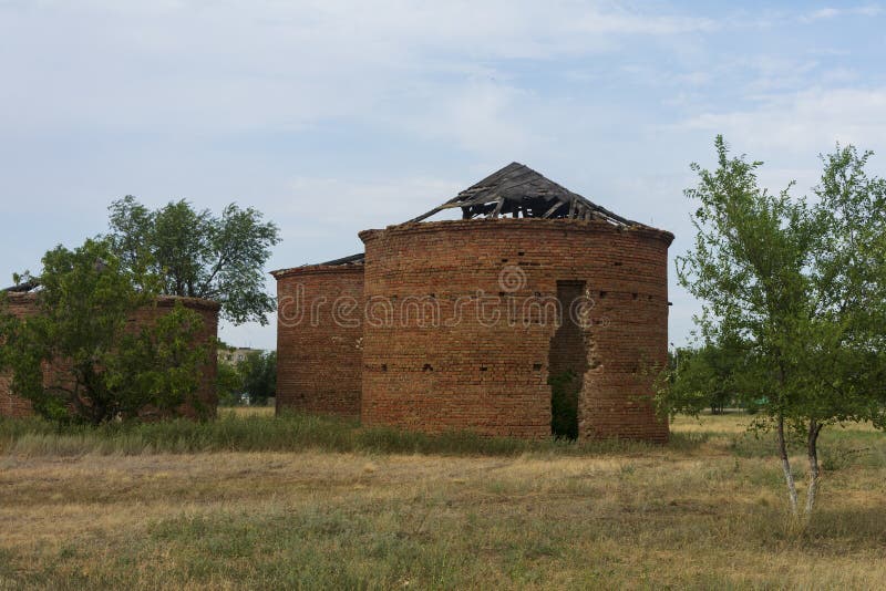 Round Water Tower Building. Old Engineering Building of the Last ...