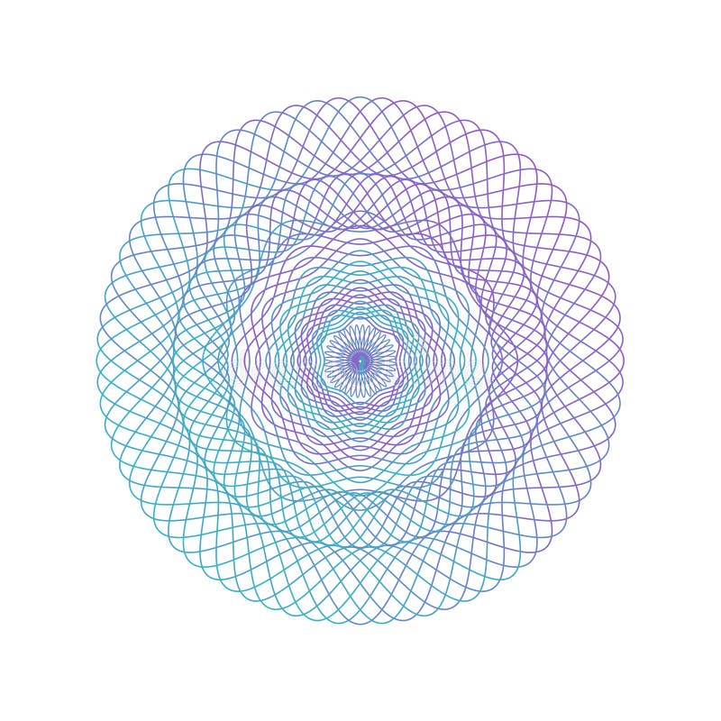 Round Watermark Rosette. Guilloche Circle Element Stock Vector ...
