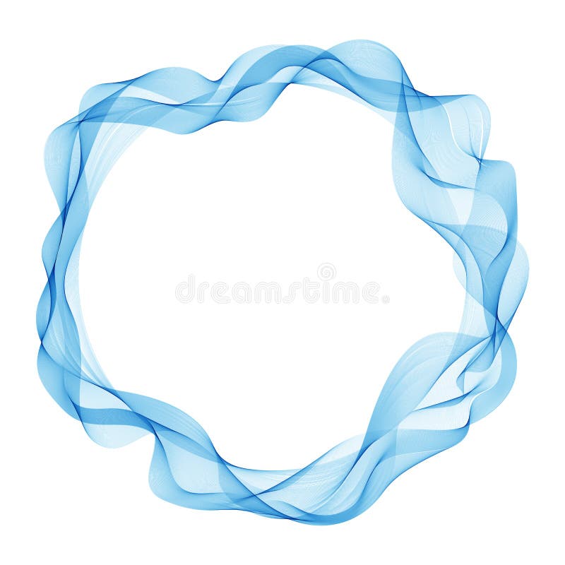 Round Wave Blue Frame, Vector Background. Eps10 Stock Vector ...