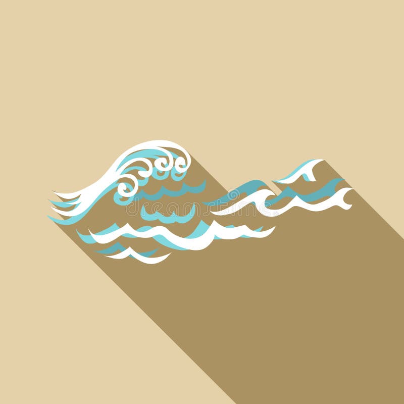 Round Wave Icon, Cartoon Style Stock Vector - Illustration of sailing ...